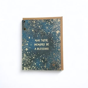 May Their Memory Be a Blessing Silver Foil Card - Etsy