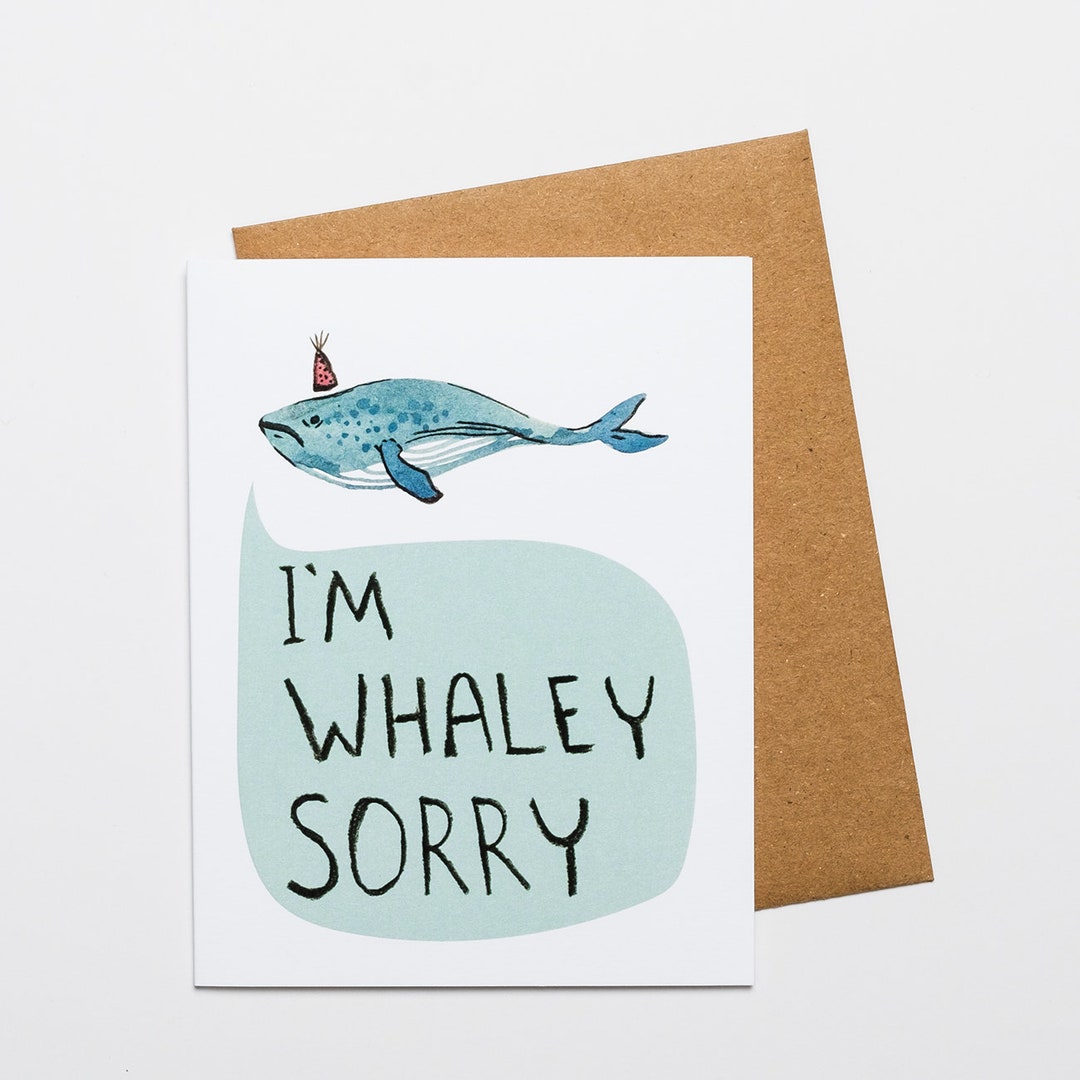 SALE I'm Whaley Sorry Card - Etsy