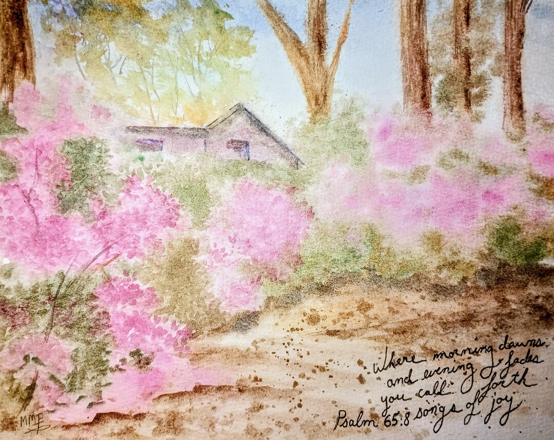 Original Watercolor Painting With Scripture Blessed Are the Meek From ...