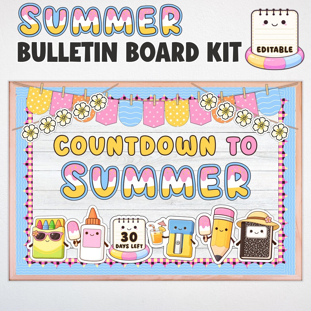 Countdown to Summer Bulletin Board, End of School Year, Classroom Door ...