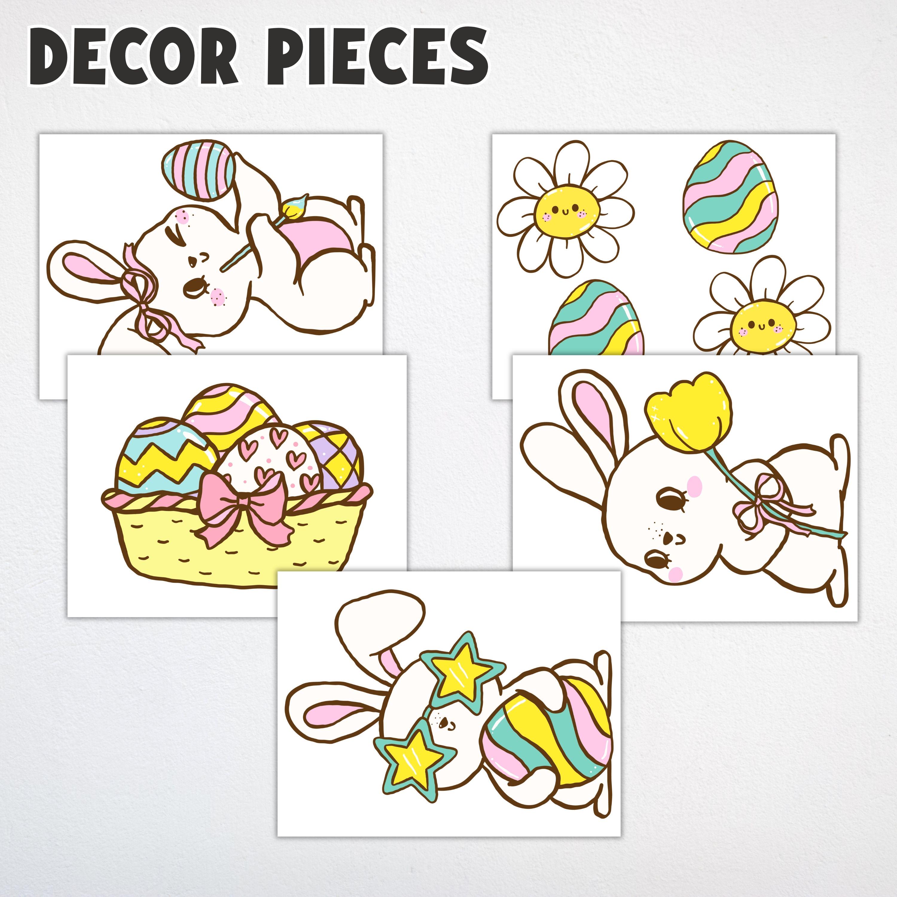 Spring Bulletin Board Kit, March or April Classroom Decor, Bunny Theme ...