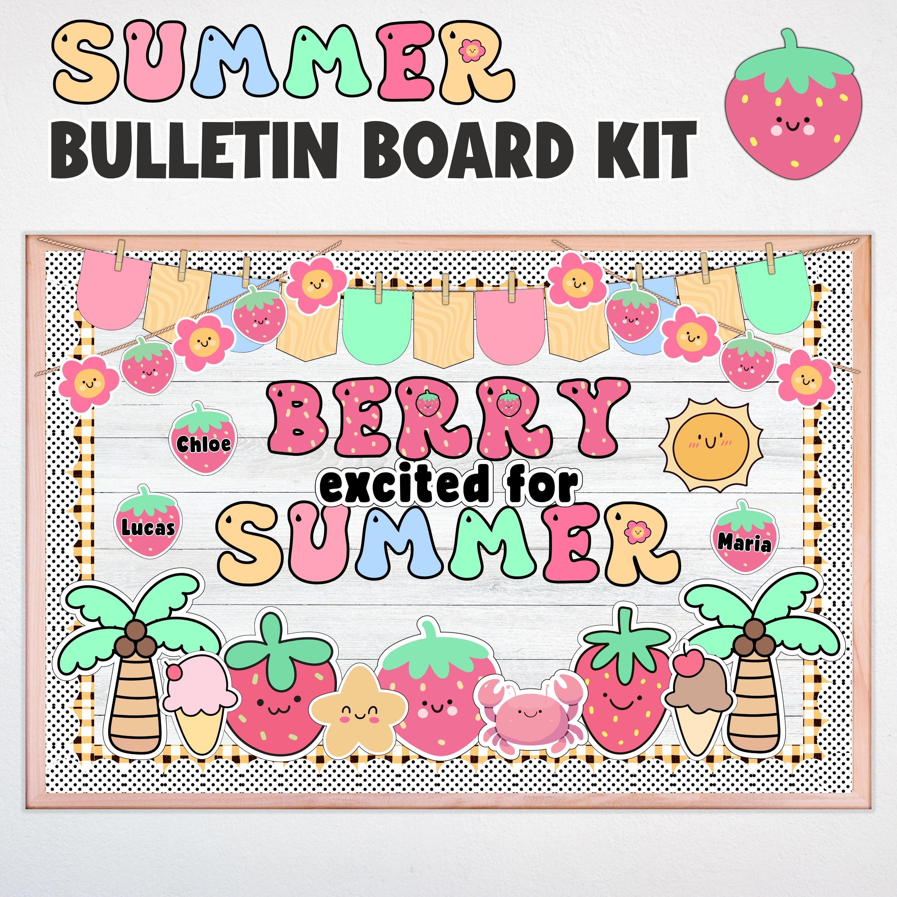 Summer Bulletin Board Kit, May or June Classroom Decor, Berry Theme ...