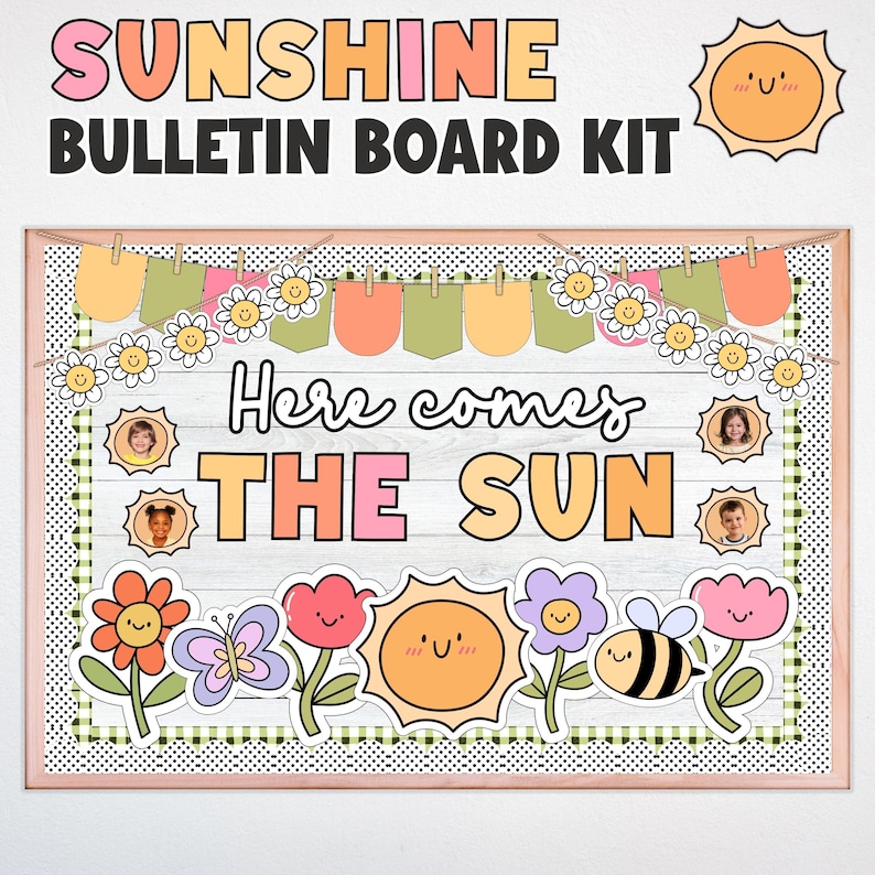Sunshine Bulletin Board Kit, Here Comes the Sun, May or June Classroom ...