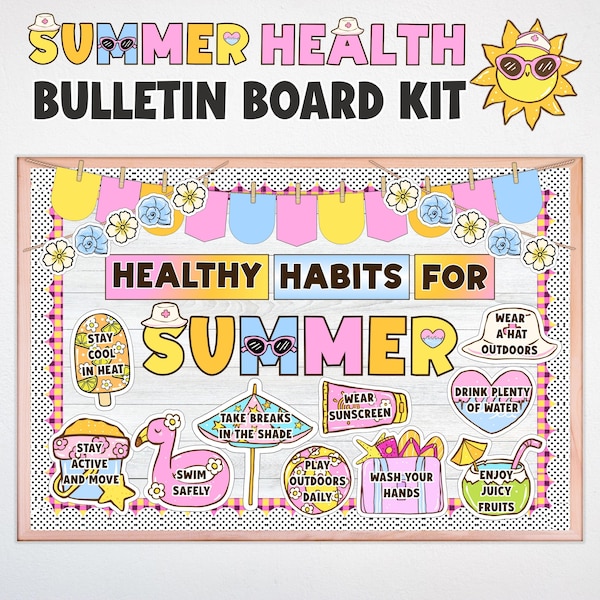Summer Health Bulletin Board Ideas - Etsy