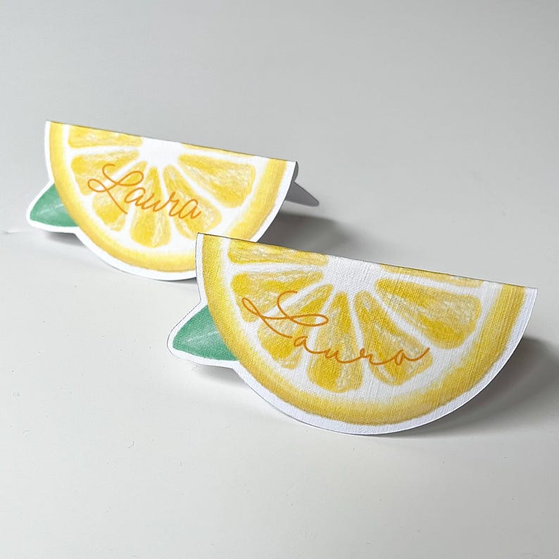 Lemon Placecards | Physical Item | Two Namecard Designs Available ...