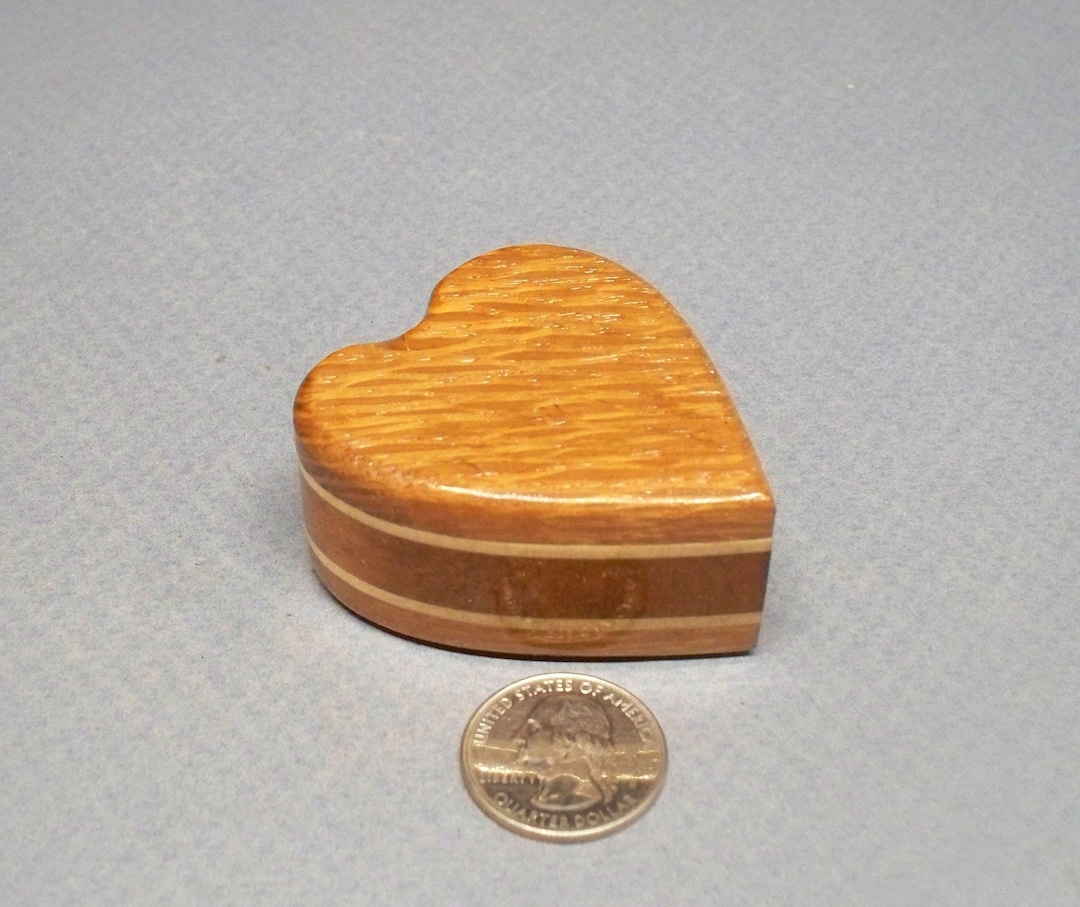 Small Wooden Heart Urn, Unique Urn, Small Wooden Urn 1/3 C.i., Small ...