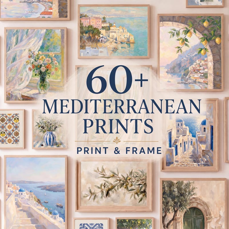 Mediterranean Art Poster - Etsy UK