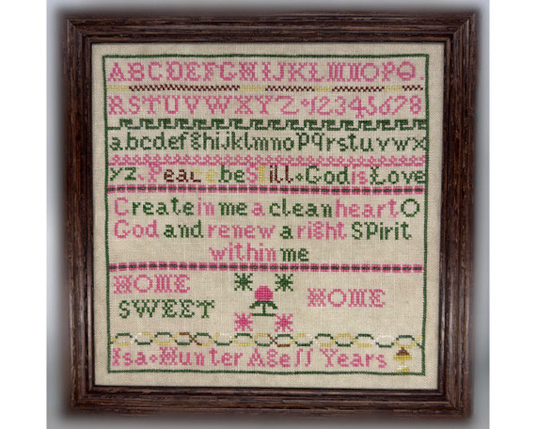 Isa Hunter - a Reproduction Sampler PDF Cross Stitch Chart - Etsy