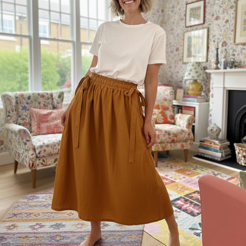 Gathered Skirt Pattern (PDF Sewing Pattern) | Easy Gathered Skirt ...