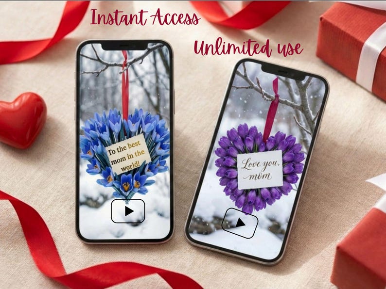 Valentine Animated Video Card, Editable Canva Template (digital ...