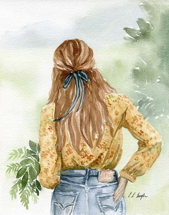 Girl In Water Painting