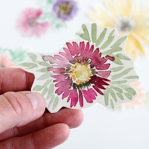 Watercolor Flowers Cut Outs, Collage Art Kit, Hand Painted Watercolor ...