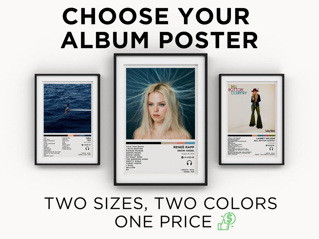 Custom Album Cover Poster / Album Tracklist Print / Minimalist Music ...