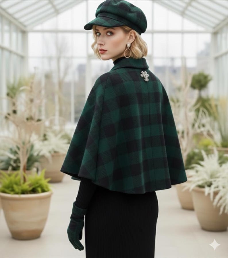 Elegant Cape Short PDF Sewing Pattern | Beginner Friendly Winter Cape ...