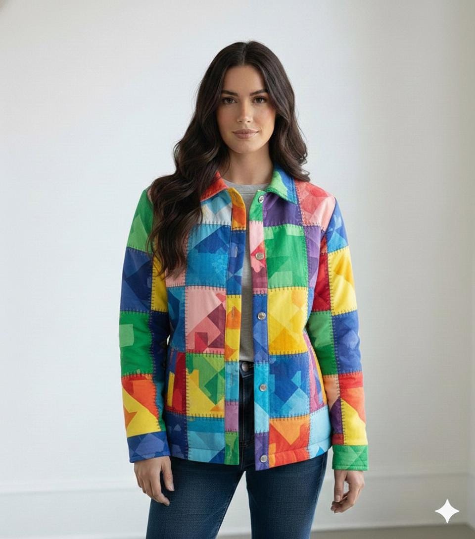 Patchwork Jacket Sewing Pattern PDF | Beginner Friendly Quilted Jacket ...