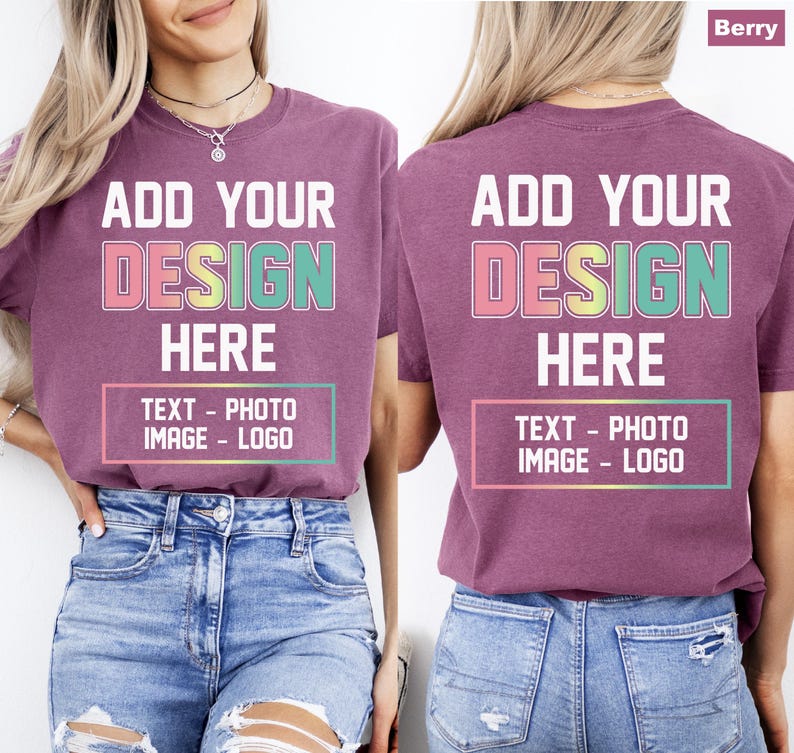 Comfort Colors Custom Photo Shirt With Your Text, Personalized Picture ...
