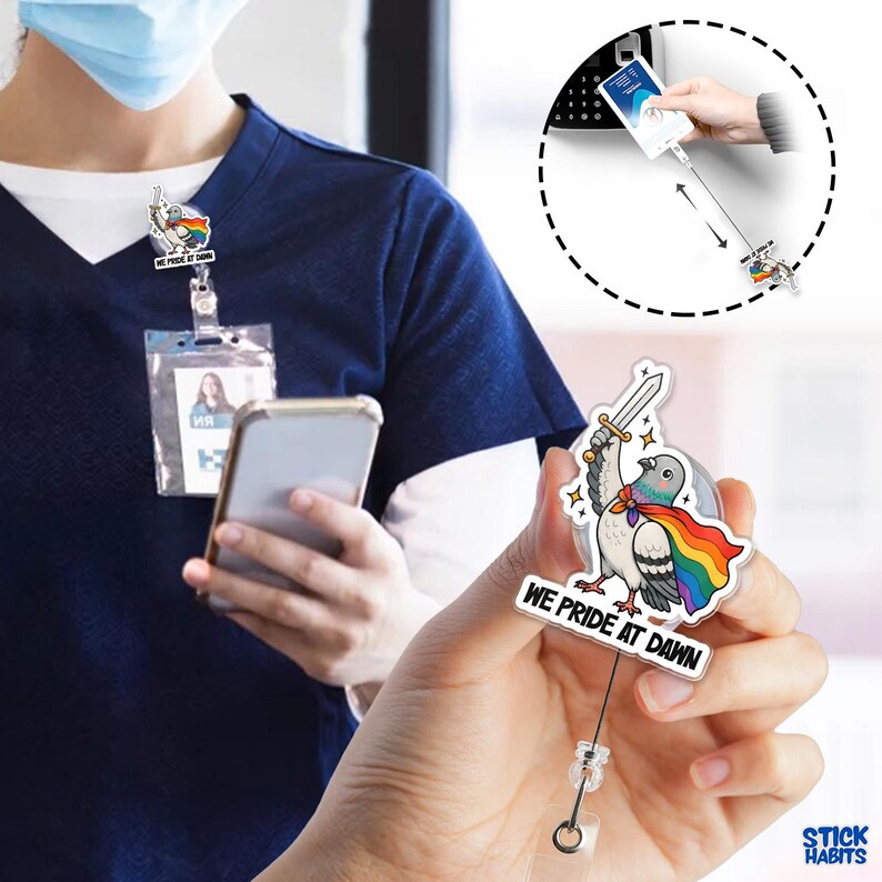 We Pride at Dawn Sticker, Funny Rainbow Pigeon LGBPQ Pride Month ID ...