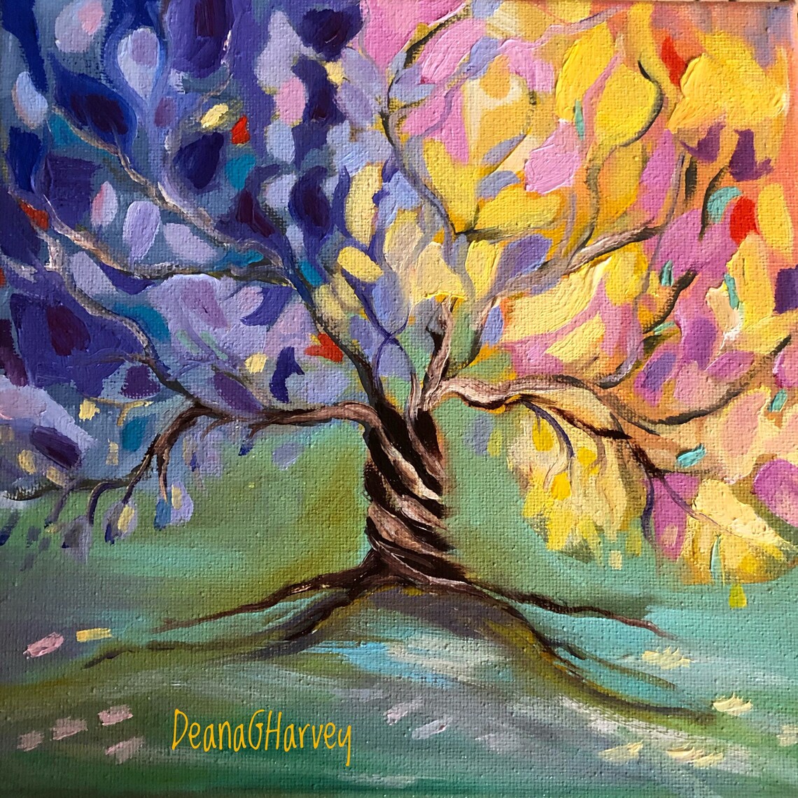 Tree of Life Oil on Canvas 8x10, 12x12 and 14x14 - Etsy
