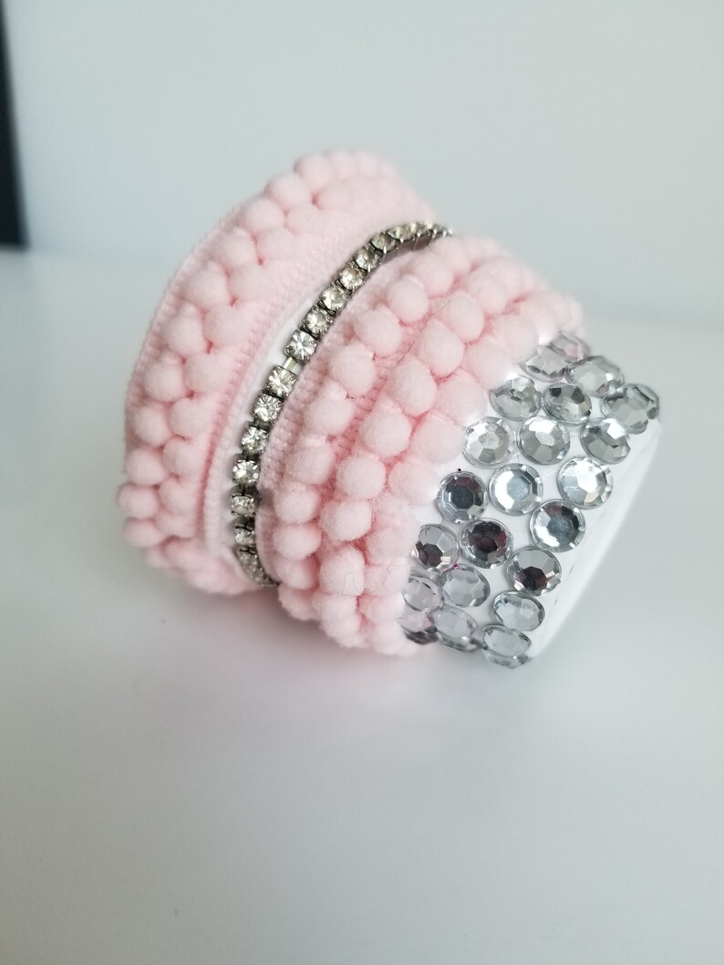 Pom Pom Succulent Planter, Pink Planter, Bling Planter, Bling Succulent ...