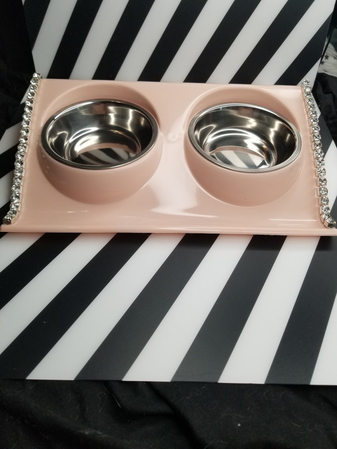 Bol pour animal de compagnie bling rose, bol pour animal de compagnie ...