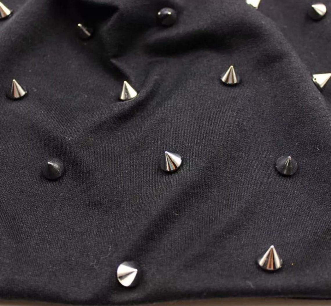 Punk Spiked Beanie, Black Studded Beanie, Punk, Studded Skull Cap ...