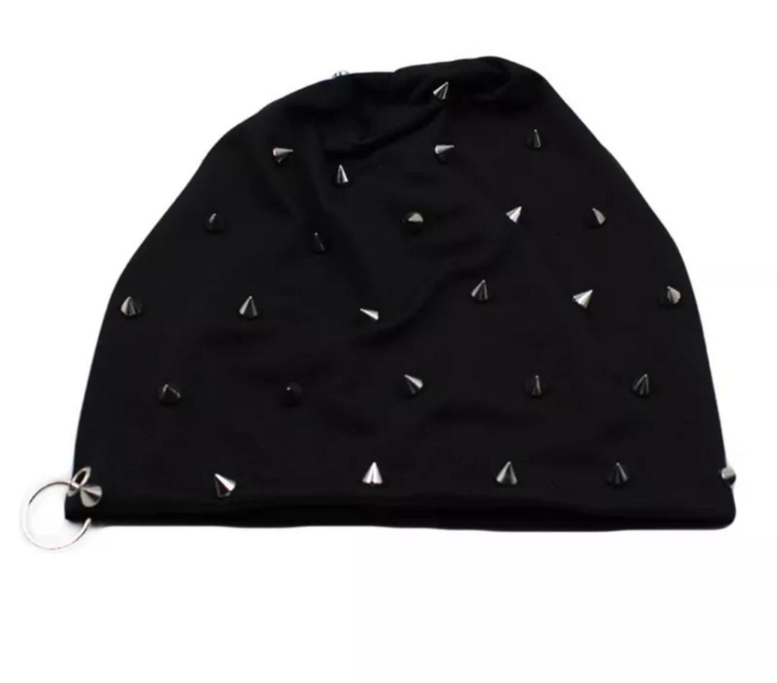 Punk Spiked Beanie, Black Studded Beanie, Punk, Studded Skull Cap ...