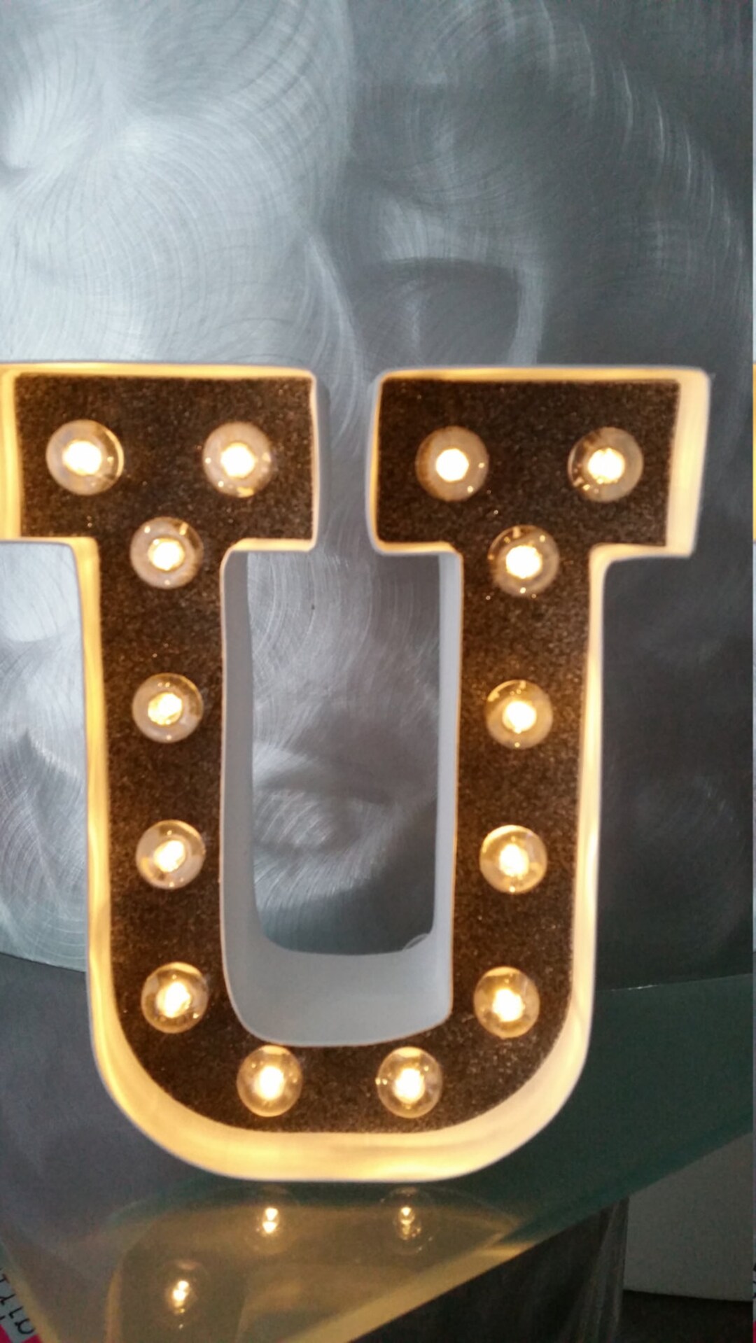 Marquee Letter, Light up Letter U, Marquee Letter Light Up. Black ...