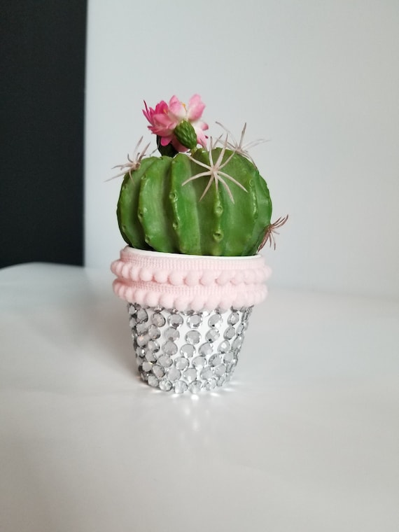 Rhinestone planter succulent pot spring flower pot bling | Etsy