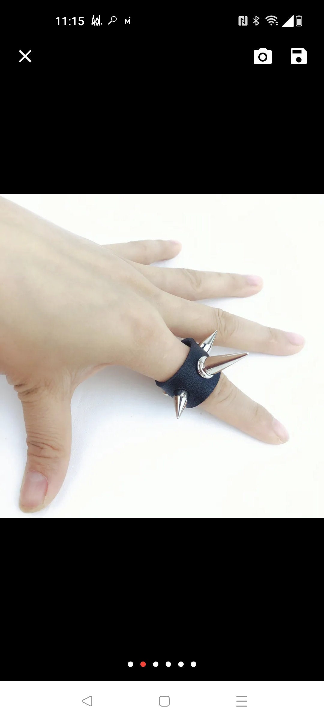 Punk Spiked Ring, Goth Ring, Pinky Ring, Spiked Ring, Leather Ring - Etsy