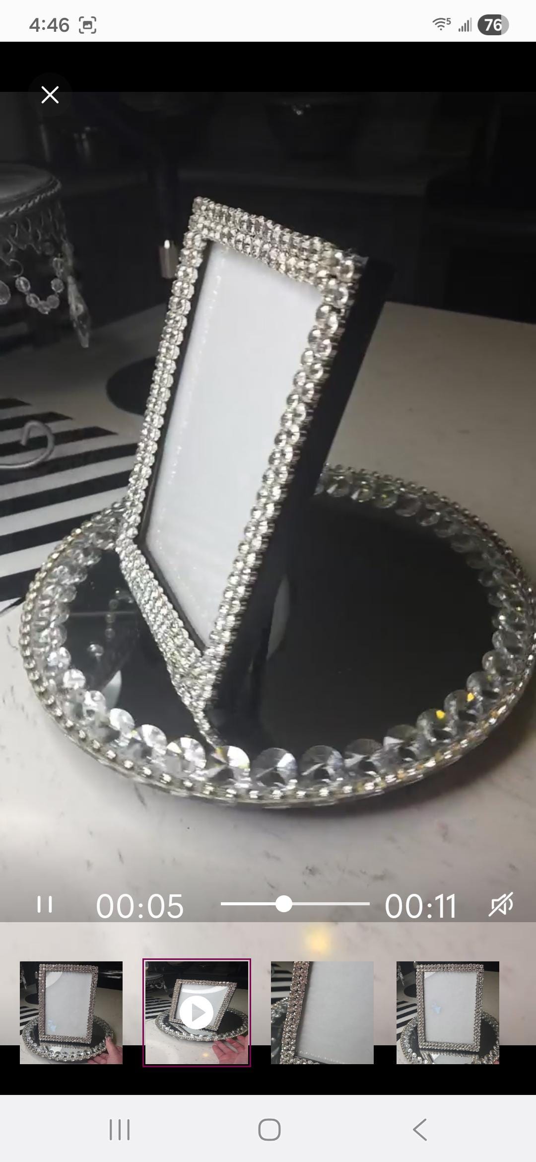 Bling Rhinestone Picture Frame, Rhinestone Decor, Bling Decor ...