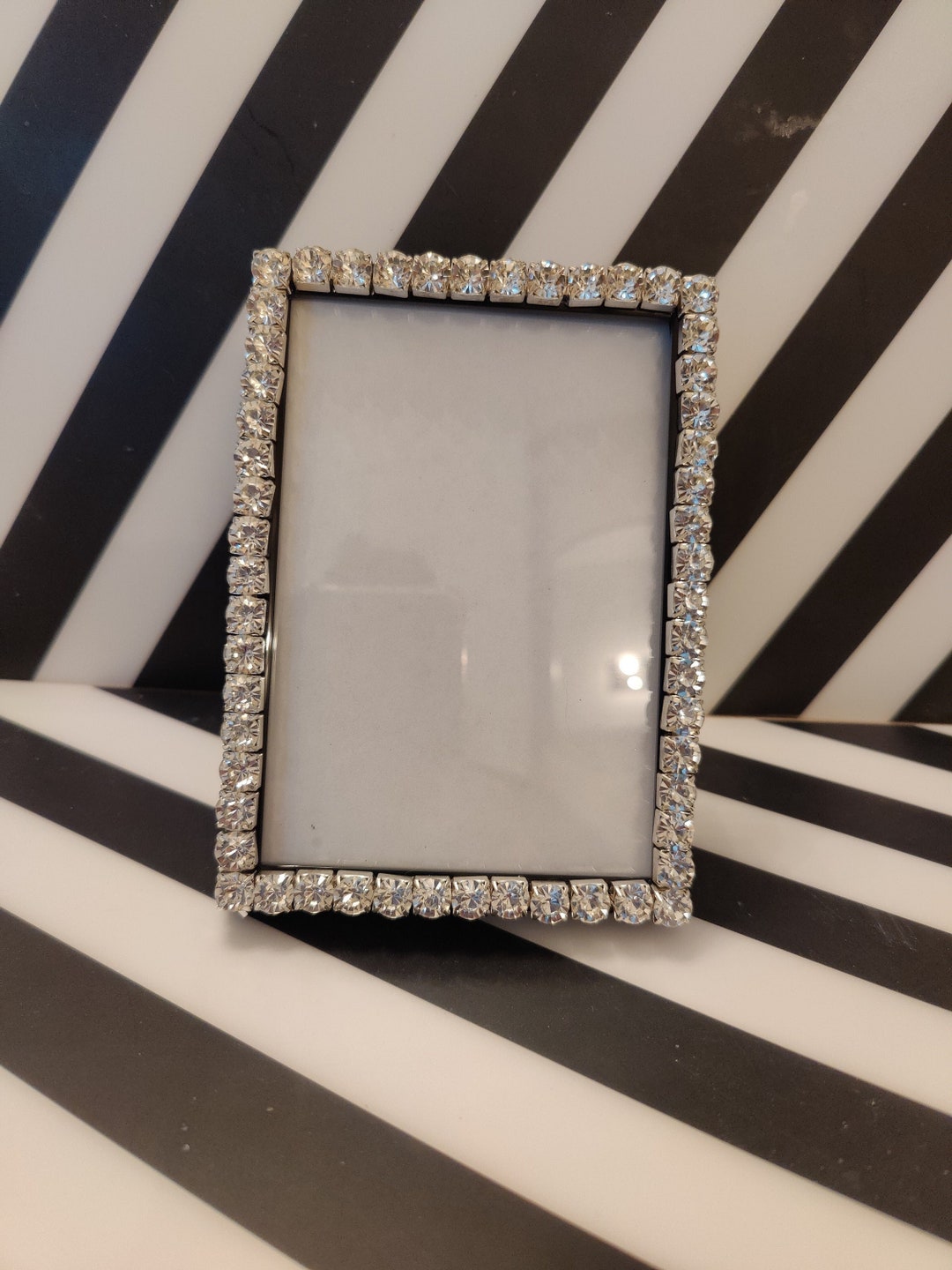 Black Rhinestone Picture Frame,black Photo Frame, Bling Decor, Glam ...