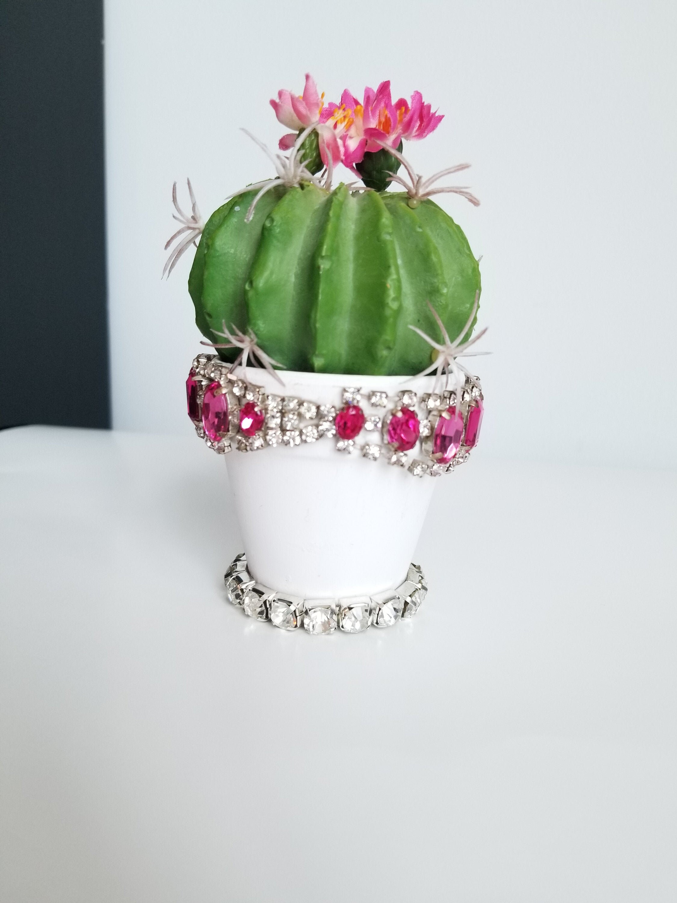 Succulent Planter , Bling Flower Pot, Bling Catcus Planter, Sparkly ...