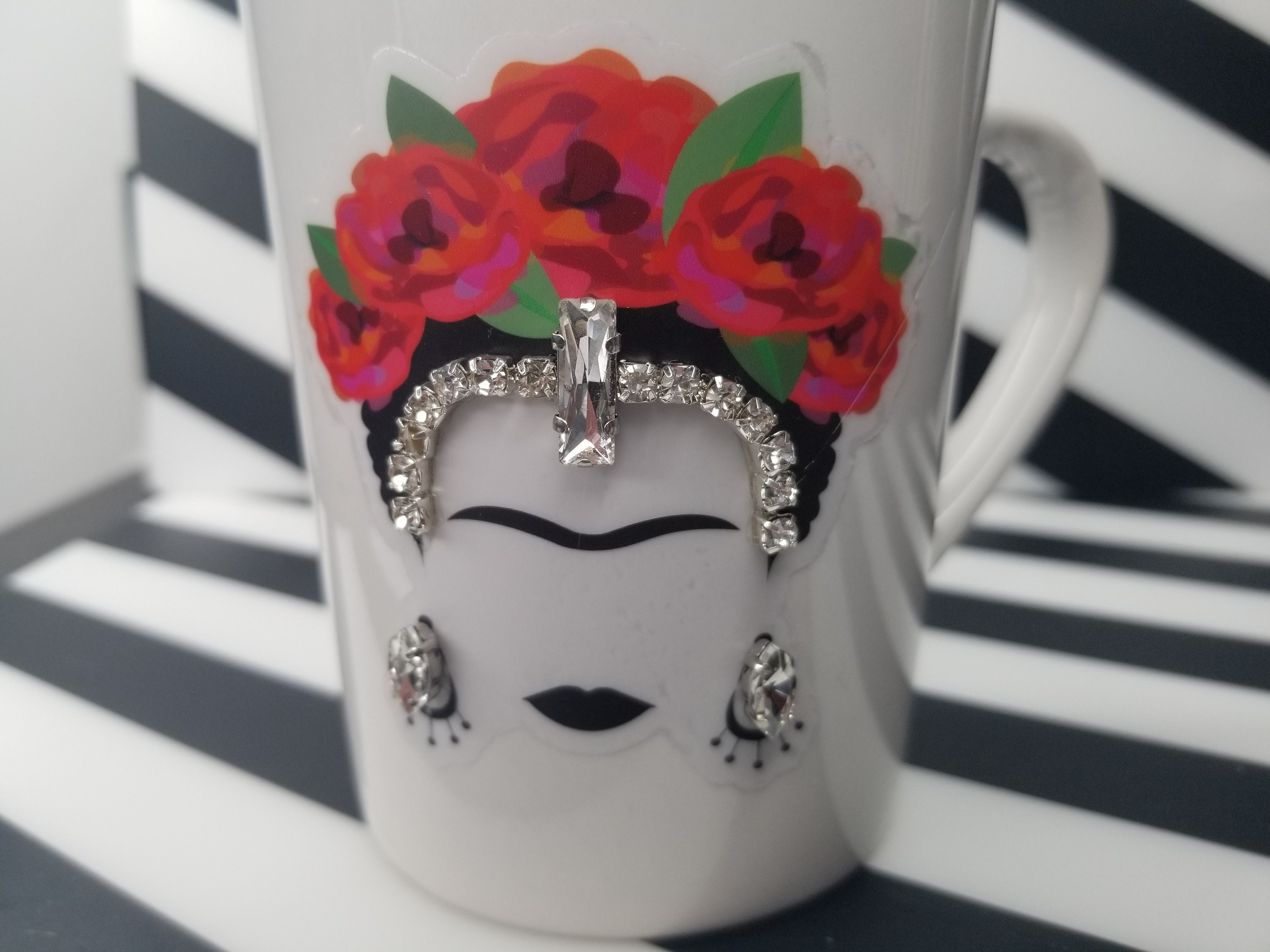 FRIDA KAHLO coffee mug frida coffee cup frida gift bling | Etsy
