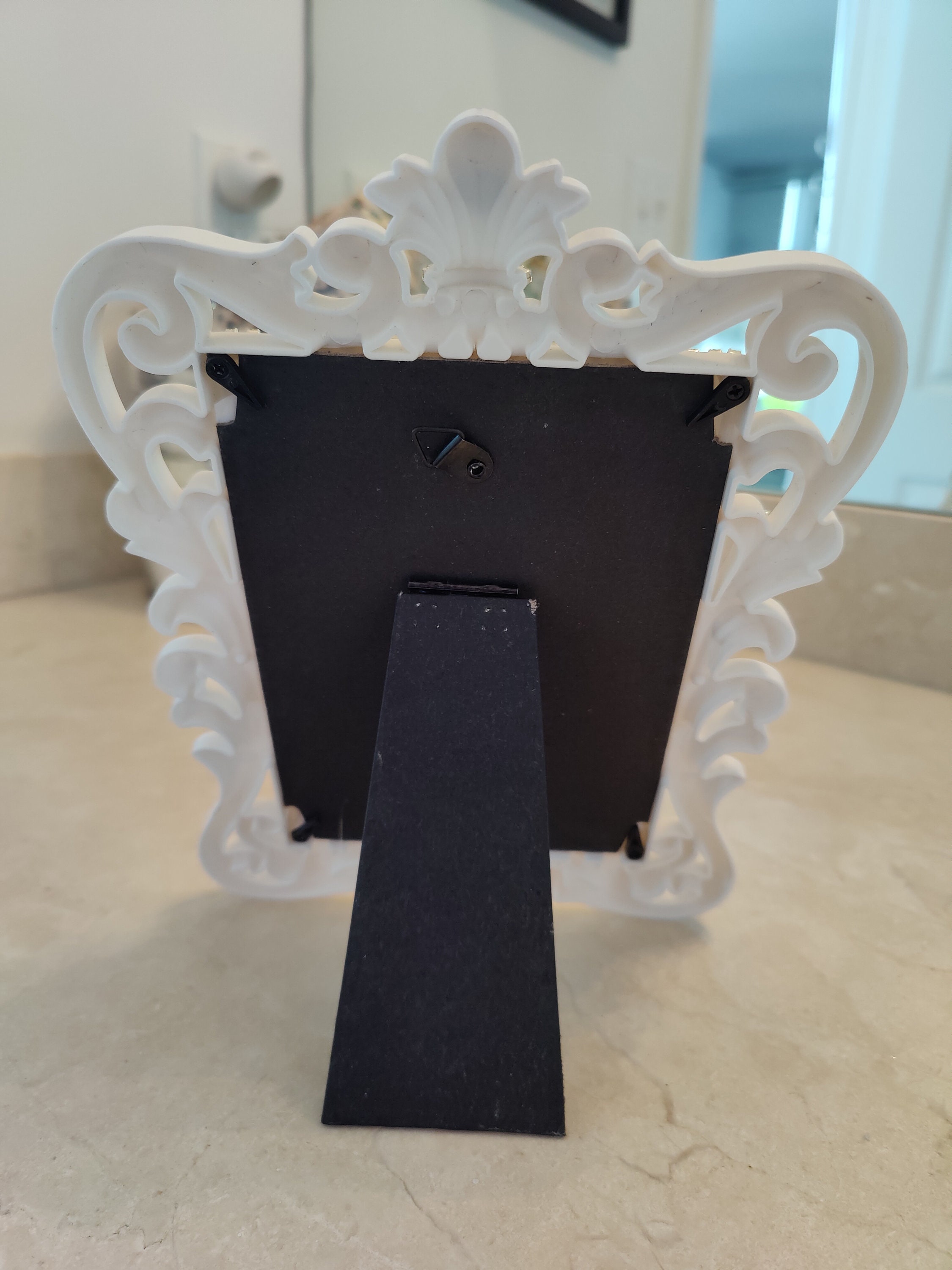 White Baroque Frame, White Bling Picture Frame, White Baroque Photo ...
