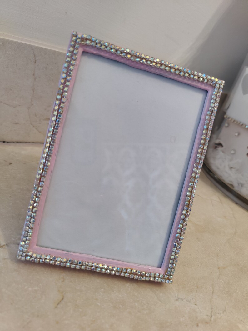 Pink Bling Picture Frame Bridal Gift Pink Shabby Chic Frame - Etsy
