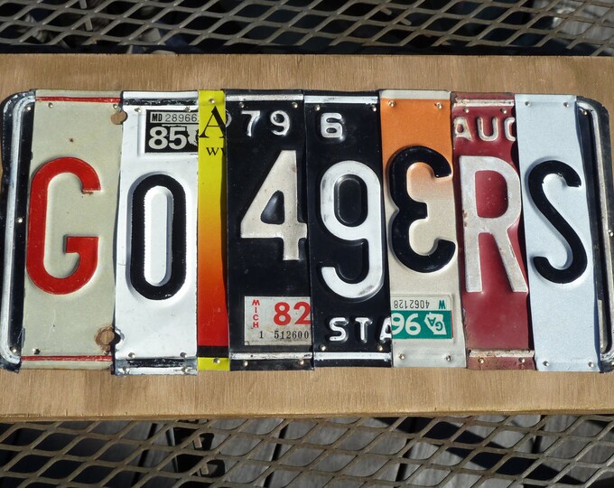 GO 49ERS Custom Recycled License Plate Art Sign by - Etsy