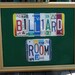 BILLIARD ROOM Custom Recycled License Plate Wall Art Sign by ...