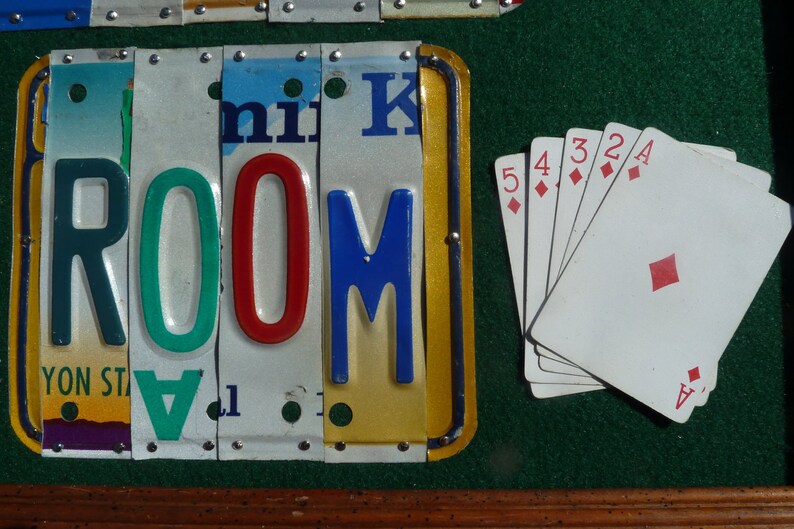POKER ROOM Custom Recyled License Plate Wall Art Sign by LICENSE2SPELL ...