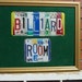 BILLIARD ROOM Custom Recycled License Plate Wall Art Sign by ...