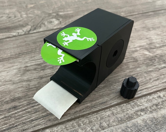 Wooden Label / Sticker Dispenser - Fits Smaller and Larger Label Rolls ...