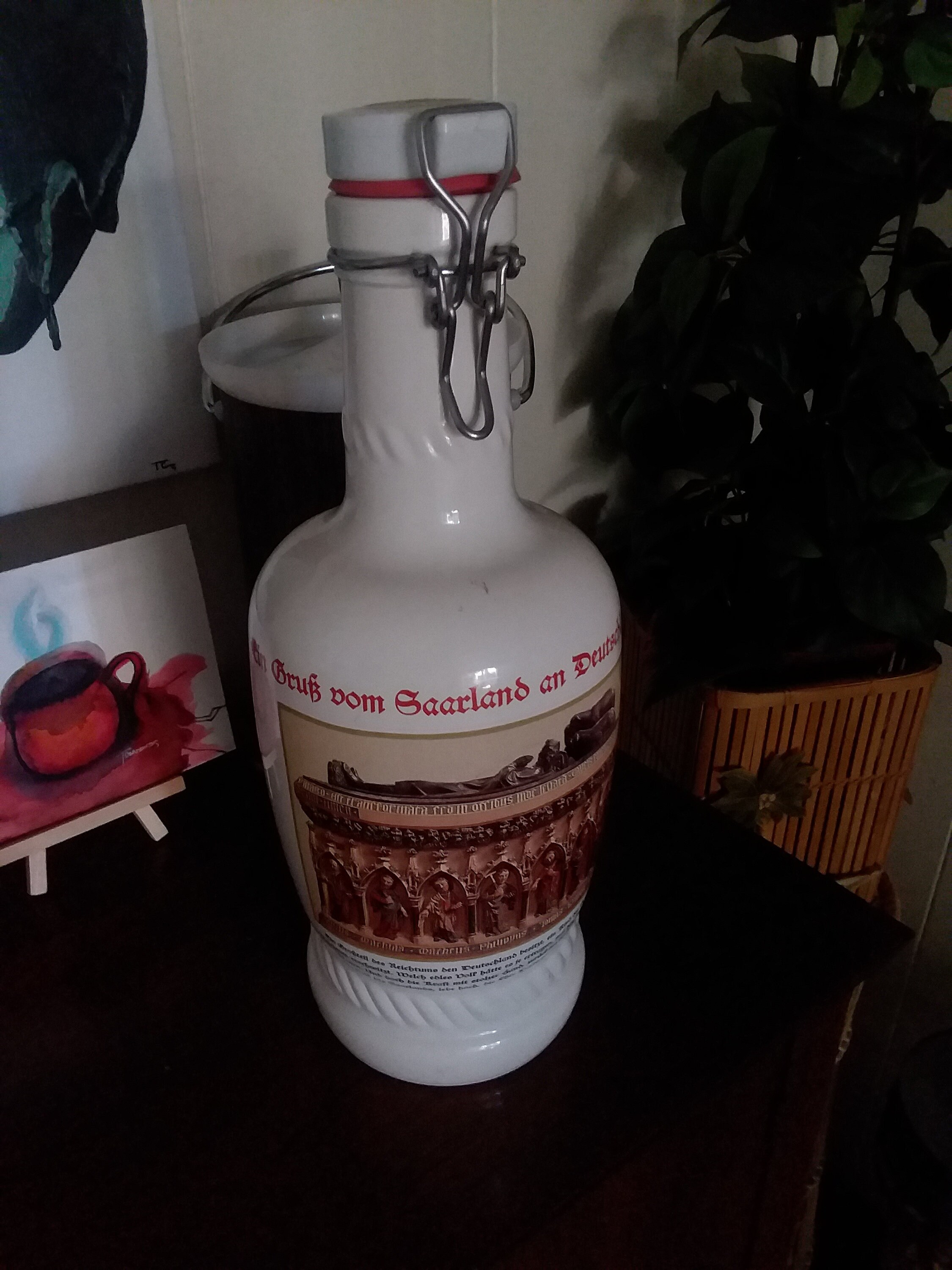 Vintage 2L German Bottle,large Bier Bottle,brauer Bier,saarland,western ...