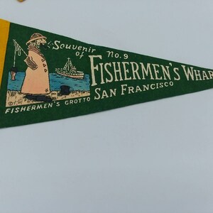 Vintage Set of 4 Pennants,vintage Pennant Lot,fishermen's Wharf,st ...