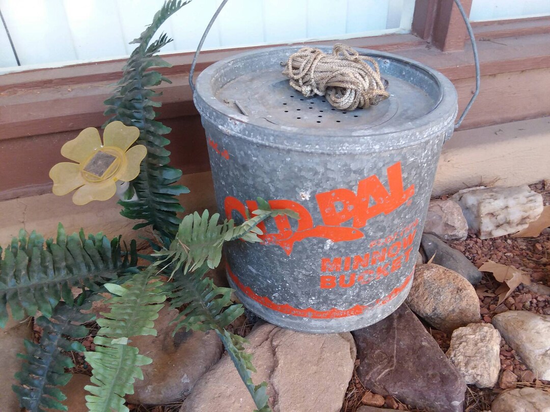 Vintage Old Pal Minnow Bucket,vintage Minnow Bucket,floating Minnow ...