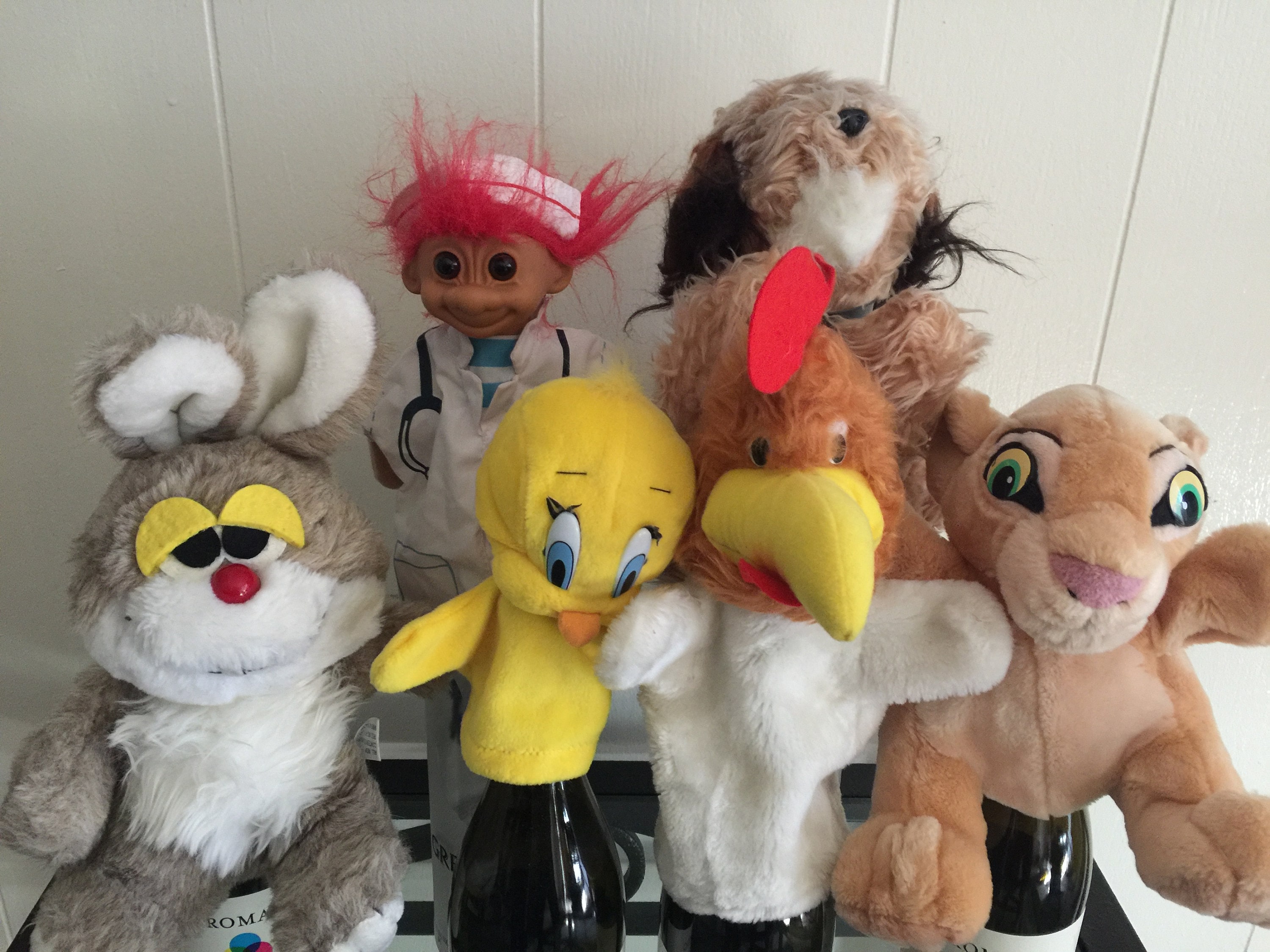 Vintage Set of Puppets,character Lot,cartoon,tv Puppets From 70s-1980s ...