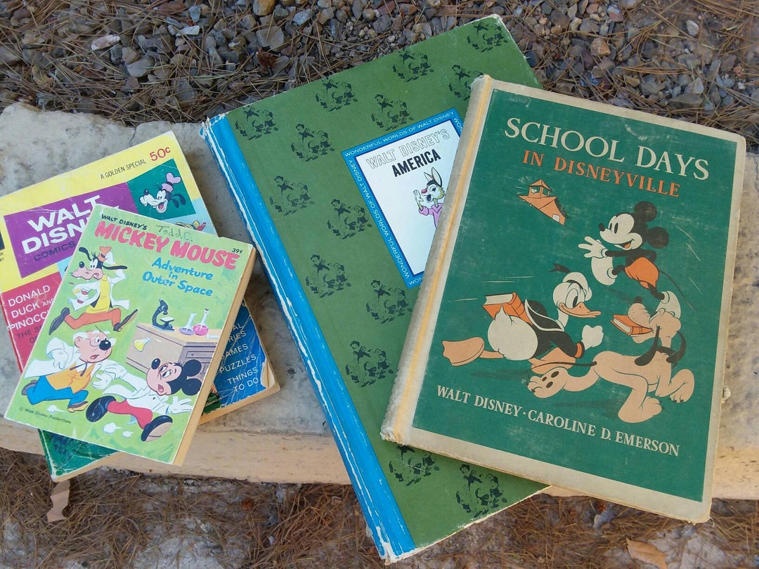 Vintage Set of Awesome Disney Books,group Lot Disney Paperback ...