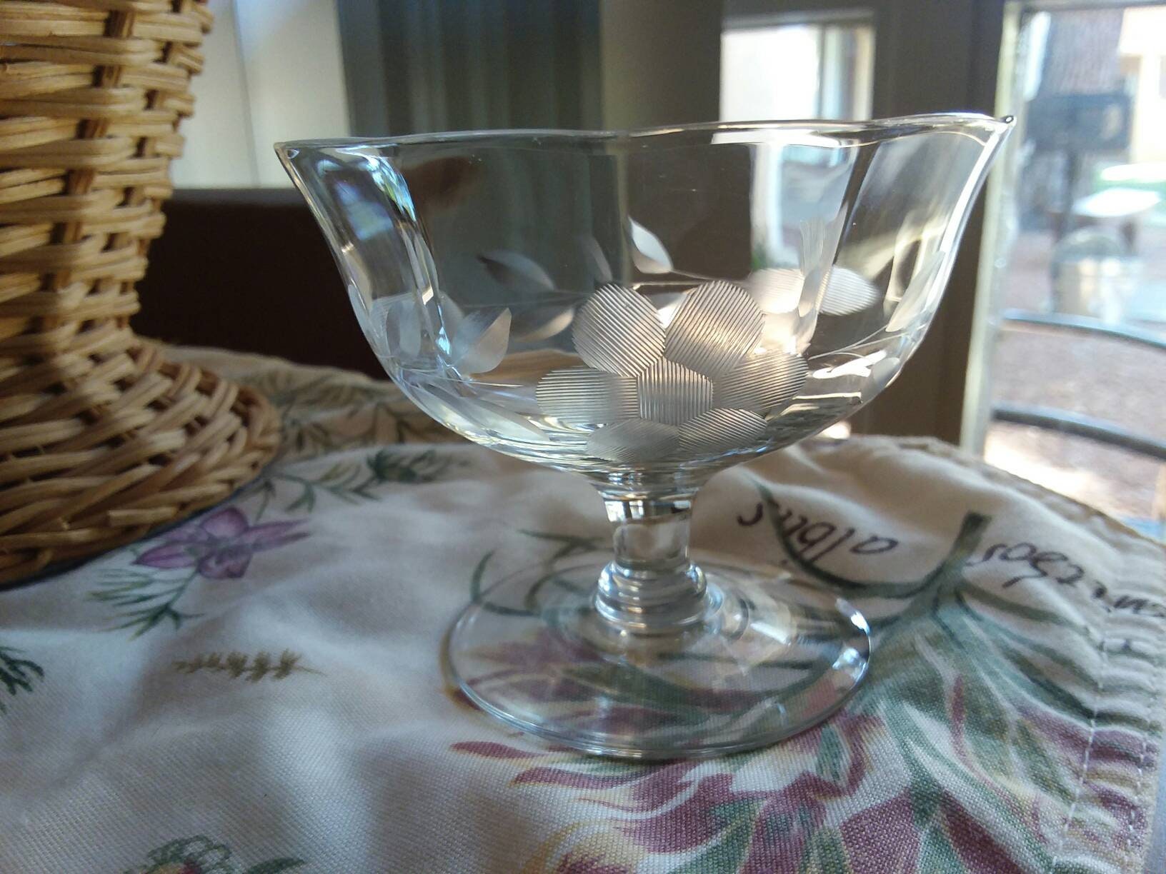 Vintage Crystal Sherberts,set of 4 Low Sherbert,flared Low Sherbert ...
