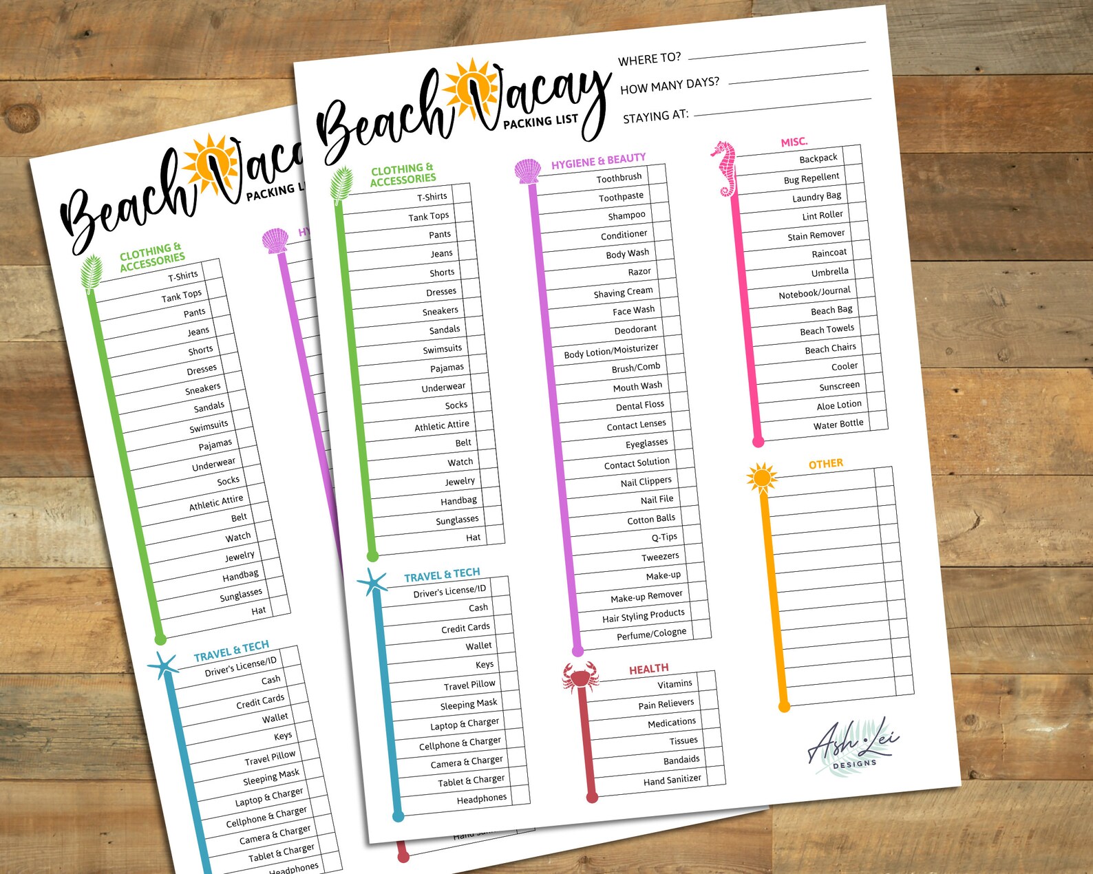Beach Vacay Printable Beach Vacation Packing List, Beach Vacay ...