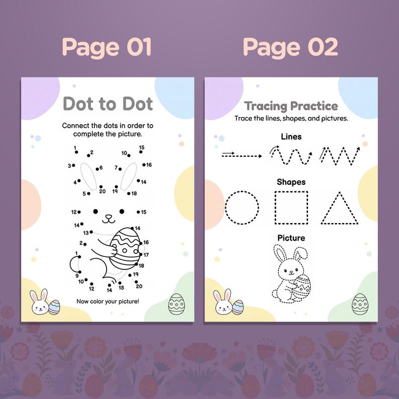 Easter Tracing Worksheets Printable, Prewriting Practice for Kids ...