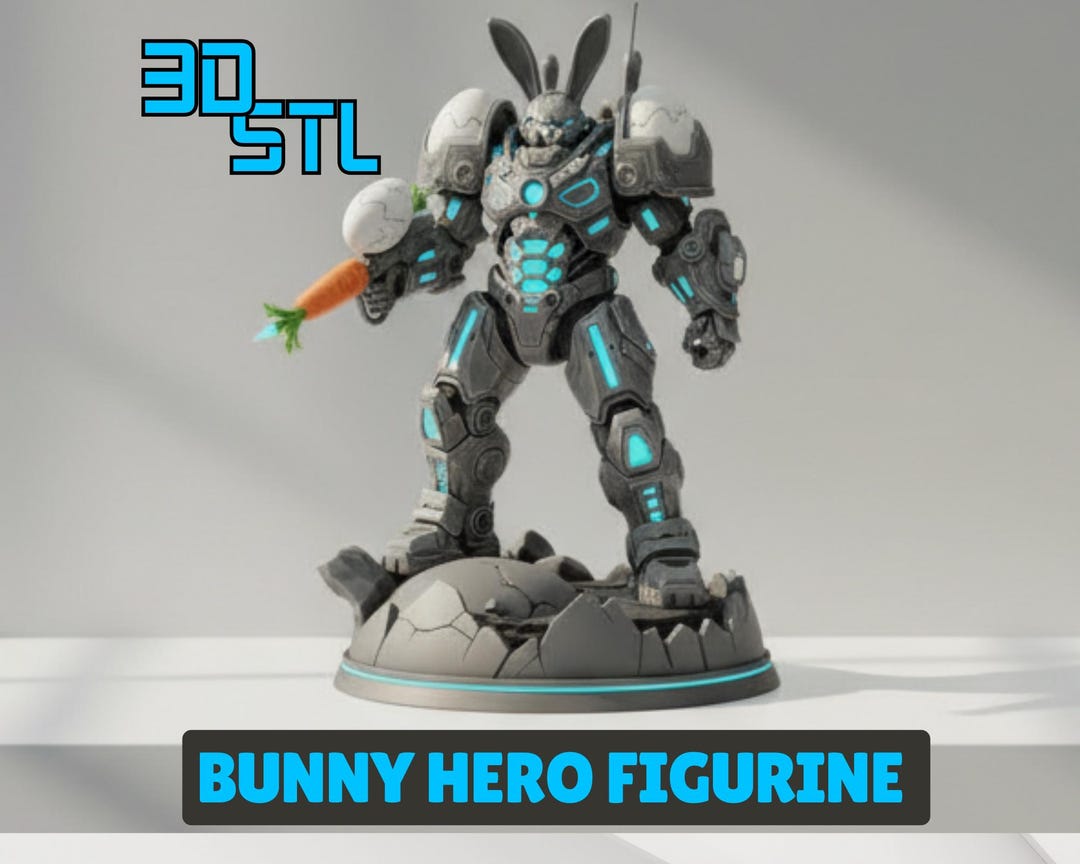 Easter Bunny Mech STL | 3D Printable Warrior Battle Armor Funny Easter ...