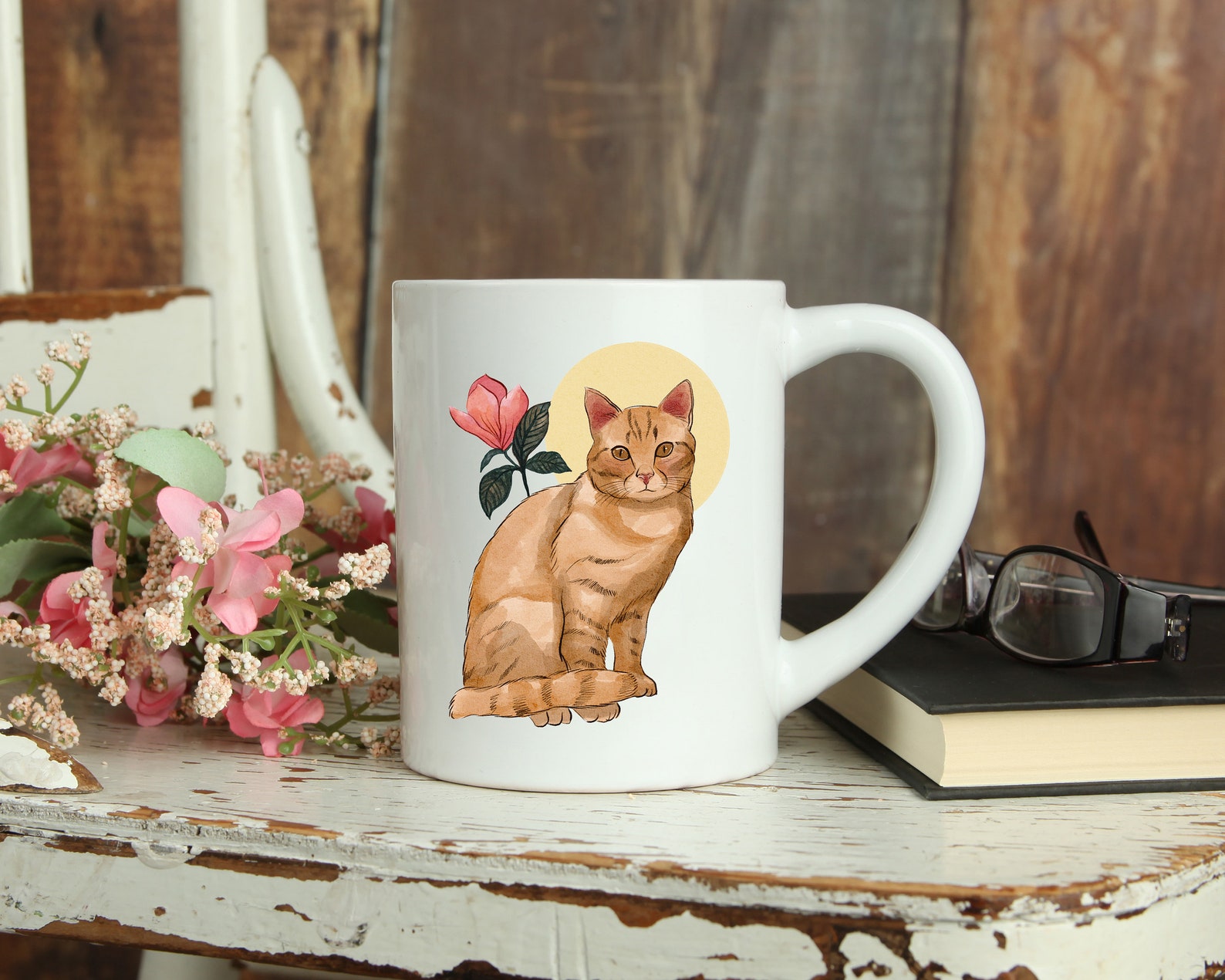 Floral Cat Clipart, Cats Digital Download, 9 Png Files, INSTANT ...